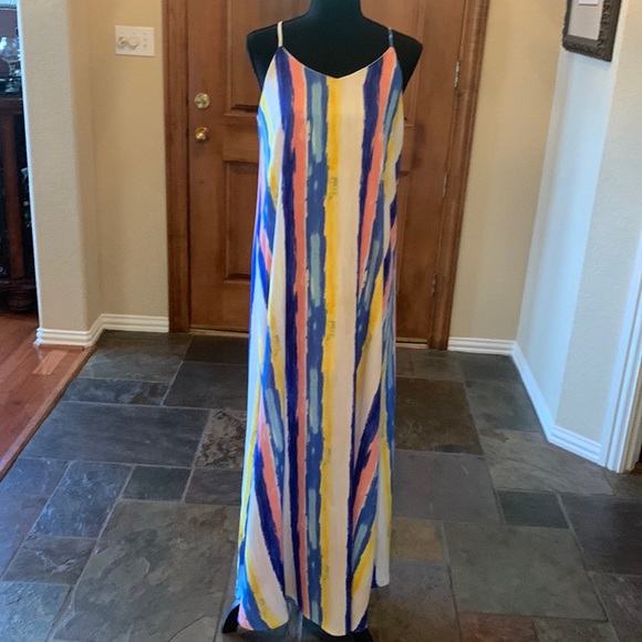 She + Sky | Dresses | Vibrant Colors Make This An Amazing Maxi Halter ...